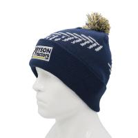 China Custom Knit Pom Beanie 100% Acrylic Embroidery Logo Wholesale 58cm Size Private Label for sale