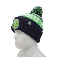 China Custom Color Complex Embroidery Label Patterns Pom Pom Beanie Warm Fleece Lined Beanies for sale