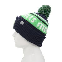 China Custom Color Complex Embroidery Label Patterns Pom Pom Beanie Warm Fleece Lined Beanies for sale