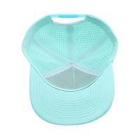 China Custom Green 5 Panel Rubber PVC Logo Waterproof Laser Cut Hole Perforated Hat 58cm for sale