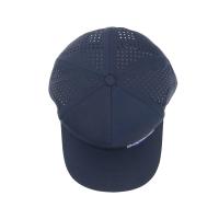 China 5-Panel Rubber PVC Logo Waterproof Laser Cut Hole Perforated Snapback Baseball Hat for sale
