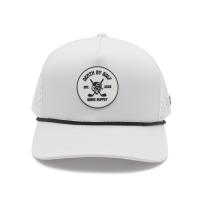 China Waterproof Micro-Ventilated 5 Panel Golf Baseball Cap 58cm Custom Logo Rubber Patch for sale