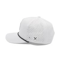 China Waterproof Micro-Ventilated 5 Panel Golf Baseball Cap 58cm Custom Logo Rubber Patch for sale
