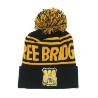 China Custom 100% Cotton Embroidery Beanie Unisex Winter Hat 58cm Size OEM ODM for sale