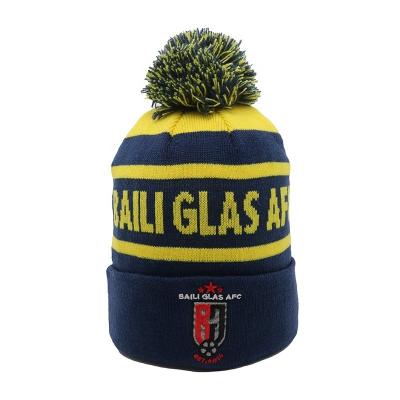 China Custom Acrylic Knitted Beanie Winter Hat with Embroidery Logo for Men Women Kids 58cm for sale