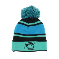 China Eco Friendly Rpet Bobble Hat 58cm Made From Recycled Plastic Bottles Custom Logo for sale