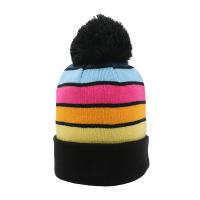 China Custom Logo Knitted Skull Beanie 100 Acrylic Winter Hat Size 58cm for Adults for sale