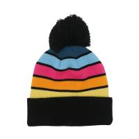 China Custom Logo Knitted Skull Beanie 100 Acrylic Winter Hat Size 58cm for Adults for sale