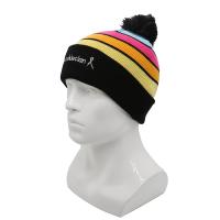 China Custom Logo Knitted Skull Beanie 100 Acrylic Winter Hat Size 58cm for Adults for sale
