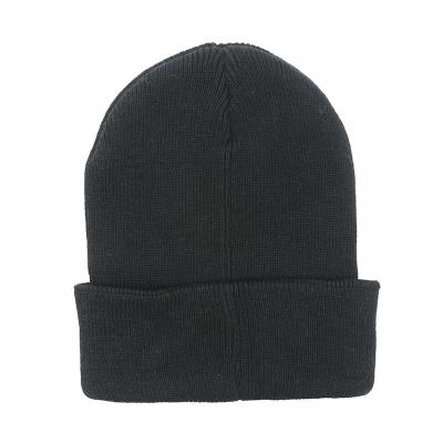 China Custom Embroidered Fisherman Beanie Unisex Winter 100 Wool Knit Cap 58cm for sale