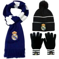 China Character Pattern Three Piece Knitted Winter Scarf Hat Gloves Set for Soccer Fans for sale