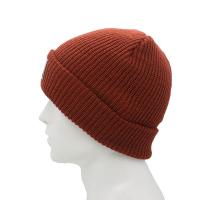 China Custom Wool Knit Fisherman Beanie Winter Hat 58cm Roll-up Edge Skullcap Men Women for sale