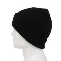 China Unisex Ribbed Winter Beanie Hat 58cm Adult Size Custom Logo Knitted Ski Cap for sale