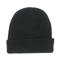 China Unisex Ribbed Winter Beanie Hat 58cm Adult Size Custom Logo Knitted Ski Cap for sale