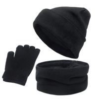 China Wholesale 3 Piece Beanie Neck Warmer Touchscreen Gloves Set Acrylic Winter Hat Scarf Glove Set Custom Size 22x33cm for sale