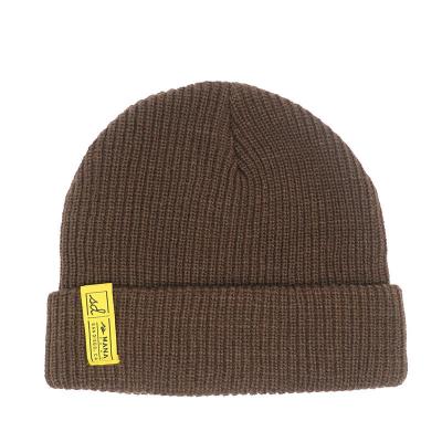 China Custom Winter Fisherman Beanie Hat 58cm Wool Knit Cap for Outdoor Activities for sale