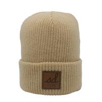 China Unisex Fisherman Beanie Hat 58cm Warm Ribbed Winter Knitted Ski Cap Custom Logo for sale