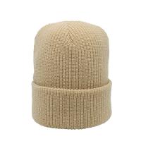 China Unisex Fisherman Beanie Hat 58cm Warm Ribbed Winter Knitted Ski Cap Custom Logo for sale