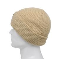 China Unisex Fisherman Beanie Hat 58cm Warm Ribbed Winter Knitted Ski Cap Custom Logo for sale