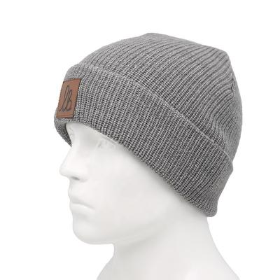 China Unisex Fisherman Beanie 58cm Acrylic Knit Cap for Men Women Custom Logo Winter Hat for sale