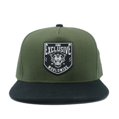 China Custom 5 Panel Flat Bill Snapback Hat for Men Adult Size 56-60cm OEM Design for sale