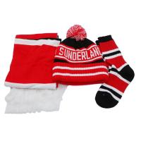 China Custom Knitted Hat Scarf Socks Set 3 Pcs Winter Beanie Set Acrylic 58cm for sale