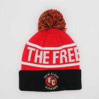 China Custom Mohair Pom Pom Beanie 58cm Solid Pattern Winter Hat with Fur Custom Logo Embroidery for sale