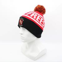 China Custom Mohair Pom Pom Beanie 58cm Solid Pattern Winter Hat with Fur Custom Logo Embroidery for sale