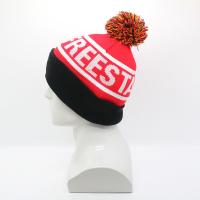 China Custom Mohair Pom Pom Beanie 58cm Solid Pattern Winter Hat with Fur Custom Logo Embroidery for sale