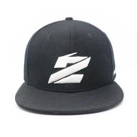 China Custom 3D Embroidered Unisex Flat Brim 6 Panel Snapback Hat Cotton 58cm for sale