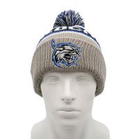 China 100% Wool Jacquard Pom Pom Beanie Hat With 58cm Adjustable Size And Common Fabric for sale