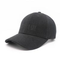 China Custom Cotton Embroidered Baseball Dad Hat 56-60cm Adjustable Plain Black Cap for sale
