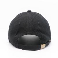 China Custom Cotton Embroidered Baseball Dad Hat 56-60cm Adjustable Plain Black Cap for sale