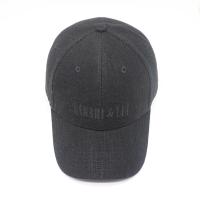 China Custom Cotton Embroidered Baseball Dad Hat 56-60cm Adjustable Plain Black Cap for sale