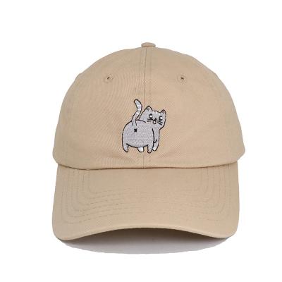 China Cap Custom Embroidery 6 Panel Adjustable Belt Buckle Dad Hat 56CM for sale