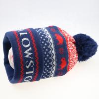 China Custom Winter Knit Beanie with Bobble for Teams Unisex 58cm Acrylic Wool for sale