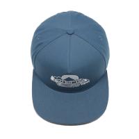 China Custom 6 Panel Snapback Cap Unisex Cotton Polyester Flat Peak Embroidery 56-60cm for sale