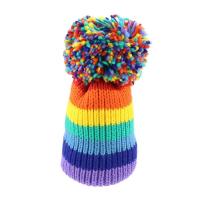China Winter Hat Type Knitted Hat 58cm Adjustable Crochet Big Bobble Beanie With Custom Logo for sale