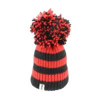 China Winter Hat Type Knitted Hat 58cm Adjustable Crochet Big Bobble Beanie With Custom Logo for sale