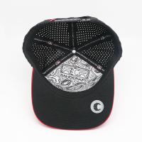 China 3D Embroidery Hip-Hop Snapback Cap For Fabric Laser Cutting Hole 7 Panel for sale