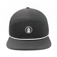 China 7 Panel Snapback Hat Laser Cutting Hole Breathable Baseball Hats Caps for sale