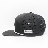 China 7 Panel Snapback Hat Laser Cutting Hole Breathable Baseball Hats Caps for sale
