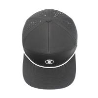 China 7 Panel Snapback Hat Laser Cutting Hole Breathable Baseball Hats Caps for sale
