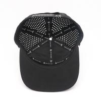 China 7 Panel Snapback Hat Laser Cutting Hole Breathable Baseball Hats Caps for sale