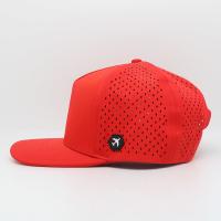 China 5-Panel Hat Style Fashion Custom Perforated Laser Cutting Hole Baseball Hat Snapback Caps for sale