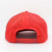 China 5-Panel Hat Style Fashion Custom Perforated Laser Cutting Hole Baseball Hat Snapback Caps for sale