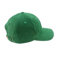 China Embroidered 6-Panel Corduroy Baseball Cap With Green Design Embroidery for sale