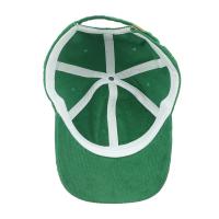 China Embroidered 6-Panel Corduroy Baseball Cap With Green Design Embroidery for sale