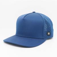 China Fashion Custom Solid 5 Panel Laser Cutting Hole Baseball Hat Snapback Sport Cap For Adults for sale