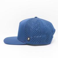 China Fashion Custom Solid 5 Panel Laser Cutting Hole Baseball Hat Snapback Sport Cap For Adults for sale